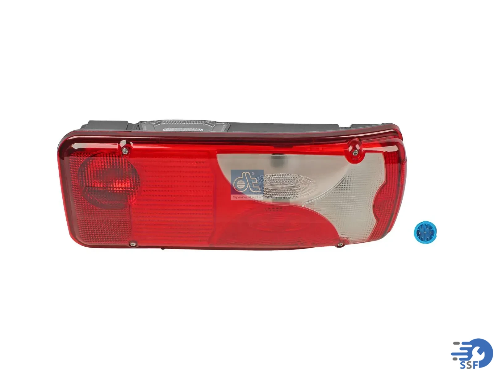 Tail lamp, left, with license plate lamp, Lb: 152 mm, L: 400 mm, H: 160 ...